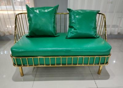 China High Density Sponge Filled 46cm Wrought Iron Sofa Set for sale