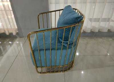 China Luxurious Velvet 59cm 76cm Wrought Iron Sofa Set for sale