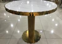 China Good Load Bearing 80cm Marble Metal Coffee Table for sale
