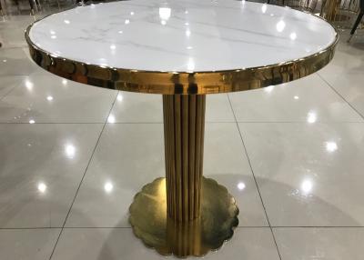 China Good Load Bearing 80cm Marble Metal Coffee Table for sale