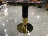 China Round Customizable Marble Iron Coffee Table For Living Room for sale