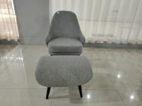 China Cotton And Linen Fabric 85cm Height Iron Pipe Sofa Set for sale