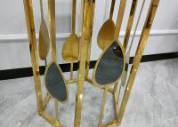 China Stainless Glass Surface Hexagonal Gold Plated Coffee Table Light Luxury Design Style for sale