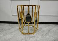 China Stainless Glass Surface Hexagonal Gold Plated Coffee Table Light Luxury Design Style for sale
