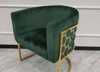 China 150kg Stainless Steel Covered Gilded Soft Velvet Sofa Modern Luxury Design Style for sale