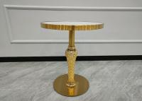 China Contemporary 80cm Dia Wrought Iron Marble Coffee Table With Handle for sale