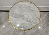 China Golden Nordic Forging Odm Marble Modern Coffee Table Round Anti Collision for sale