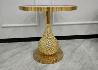 China Golden Nordic Forging Odm Marble Modern Coffee Table Round Anti Collision for sale