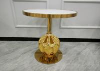 China Golden Metal Frame Marble Odm Modern Nesting Coffee Table for sale