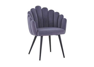 China Industrial Armrest Tufted Modern Fabric Chair With Metal Legs for sale
