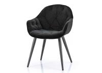 China Armrest Odm Leather Metal Chair Soft Bag And Black Powder Coated for sale