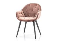 China Armrest Odm Leather Metal Chair Soft Bag And Black Powder Coated for sale
