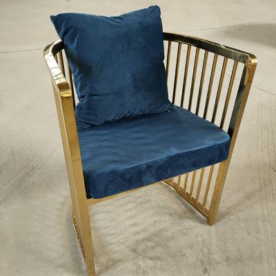 China French Modern Luxury 68cm Tall Velvet Arm Dining Chair Gold Legs for sale
