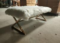 China Firm Welding Velvet Dining Bench Seat 45cm Height for sale