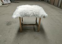 China Modern French 120kg Square Upholstered Stool Stainless Steel Luxury Home for sale