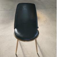 China Durable Odm Comfortable Dining Chair With Wrought Iron Frame Leather for sale