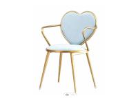 China Restaurant French 710mm Faux Leather Dining Chairs Velvet Luxury for sale