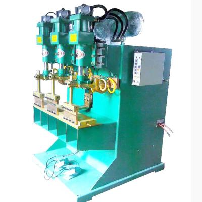China Three Head Spot Welder 150 KVA 400 mm Arm Solenoid Valve Multi Spot Welding Machine for sale