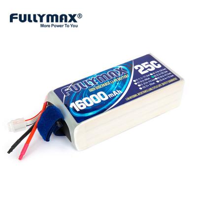 China 6s 16000mah Lipo Battery 25C 22.2V Commercial Drone Battery for sale
