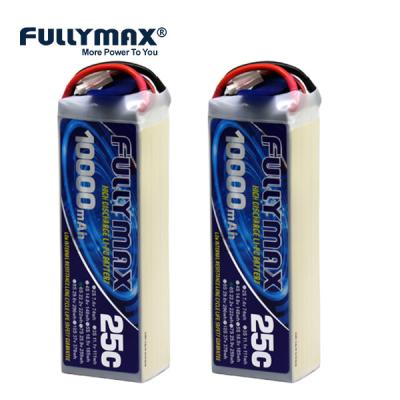 China Li-Ion 6s Battery Drone Li Polymer Battery 10000mah 22.2V 25C 6s 10000mah Lipo for sale