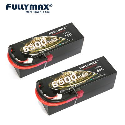 China 4S Lipo Battery 14.8v 55C 6500mAh Hobby Deans T Plug Rc Model Battery for sale