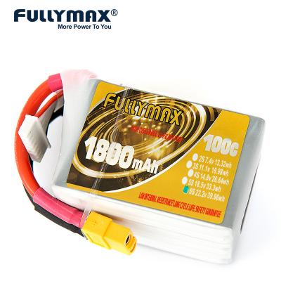China 4s Lipo Battery Xt60 1800mah 14.8v 100c Fpv Lipo Battery Jst-Xhr Li-Polymer Battery for sale