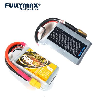 China 1600mah 11.1v 3s 100c Lipo Fpv Rc Glider Battery Plane Rc Model Xt60 Plug for sale