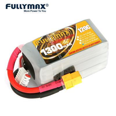 China 22.2V 6s 1300mah Lipo Rc Battery 1300mah 120C High Discharge Rate Drone FPV Skylark M4-Fpv250 for sale