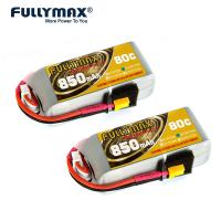 China Fullymax Lipo 4s 850MAH Lipo 14.8V 80C With Dean Style T Connector Quadcopter FPV RC Model Battery Pack for sale