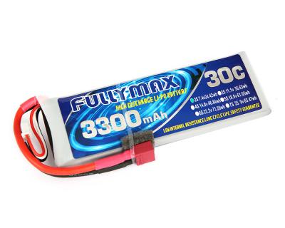 China FULLYMAX LiPo Battery Pack 30C 3300mAh 2S 7.4V with T Plug for RC Car Boat Truck Heli Airplane for sale