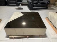 China Modern Square Coffee Table with Glass Top and Marble Finish - E1 MDF Construction from 10,000m² Factory for sale