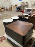 China Modern Low Square Coffee Table with E1 MDF Oak Grain Finish - 15-20 Day Delivery from Guangdong Factory for sale