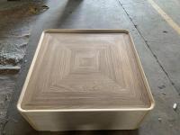 China Modern Low Square Coffee Table with E1 MDF Oak Grain Finish - 15-20 Day Delivery from Guangdong Factory for sale