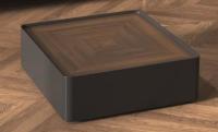 China Modern Low Square Coffee Table with E1 MDF Oak Grain Finish - 15-20 Day Delivery from Guangdong Factory for sale