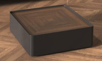 China Modern Low Square Coffee Table with E1 MDF Oak Grain Finish - 15-20 Day Delivery from Guangdong Factory for sale
