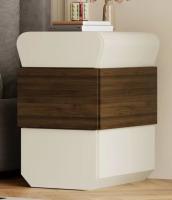 China Modern MDF Side Coffee Table 500x500x550mm with E1 Quality White Walnut Finish for sale