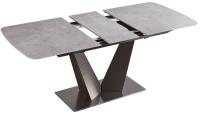 China Modern Dining Table Set DT-6189 with Stainless Steel Base - 1600/1800/2000×800×750mm in Grey or Gold for sale
