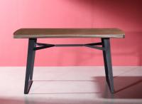 China Modern Metal Frame Dining Table 1300×800×750mm or 1500×900×750mm with Sintered Stone Top for 6-10 Persons for sale