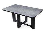 China Modern Metal Wooden Base Dining Table Set DT-6196 Series - 1300×800mm or 1500×900mm Size for 6-10 Person Seating for sale