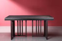 China Modern Wood Dining Table and 6 Chairs Set DT-6198 Series in 1300mm or 1500mm Sizes with Sintered Stone Top for sale