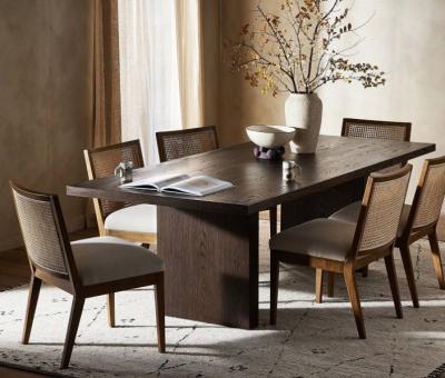 China Modern Wood Dining Table Set 8-12 Seats L2400xW1000xH750mm for sale
