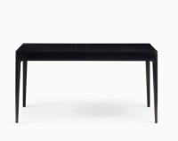 China Modern Rectangular Dining Table Set with Glass Top - 70x31.5 Inch Table & 4 Chairs, Semi-Gloss Finish for sale