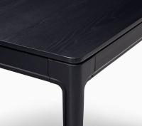 China Modern Rectangular Dining Table Set with Glass Top - 70x31.5 Inch Table & 4 Chairs, Semi-Gloss Finish for sale