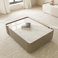China Modern Square Coffee Table Set 1300×700×450mm with Stainless Steel Frame and Custom Top Options for sale