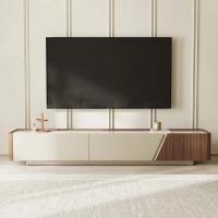 China Modern Sintered Stone TV Stand 1800-2400mm with Stainless Steel Frame - Custom Sizes Available for sale