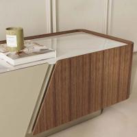 China Modern Sintered Stone TV Stand 1800-2400mm with Stainless Steel Frame - Custom Sizes Available for sale