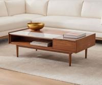 China Modern Rectangle Coffee Table Set 1300×700×450mm with Stainless Steel Frame and Custom Material Options for sale