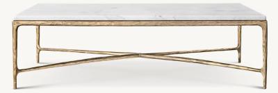 China Modern Stainless Steel Coffee Table 1300x700x450mm with Sintered Stone Top for Living Room for sale