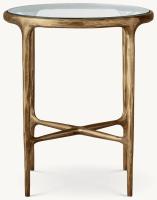 China ST-2007 Stainless Steel Sintered Stone Side Table Φ500mm Modern Living Room Furniture Customizable for sale