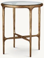 China ST-2007 Stainless Steel Sintered Stone Side Table Φ500mm Modern Living Room Furniture Customizable for sale